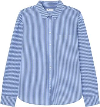 Springfield Damen 6798408 Übergroßes Baumwollhemd, Blue Horizon, L