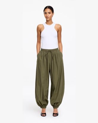 Arket Baumwollhose Mit Ballonschnitt -Gr&uuml;n