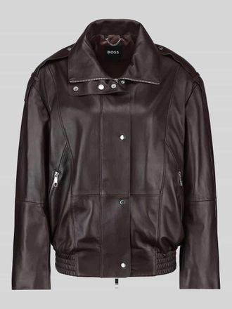 HUGO BOSS Lederjacke mit Schulterklappen Modell Savani