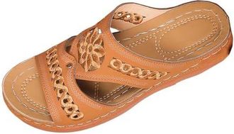 Generic Pantoufles d&eacute;t&eacute; respirantes &agrave; enfiler &agrave; bout ouvert pour femme, classiques, &eacute;l&eacute;gantes, confortables, l&eacute;g&egrave;res, larges, sandales compens&eacute;es pour la plag