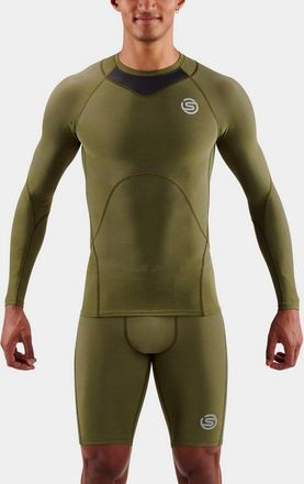 It's Skin Langarmshirt Funktionsunterw&auml;sche 3-Series (enganliegend) khakigr&uuml;n Herren