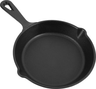 BESPORTBLE Verdickte Gusseisen Eierpfanne Kleiner Bratpfanne Für Frühstück Antihaft Naturbeschichtet Kompakte Kleine Pfanne Für Camping Und Einzelportionen