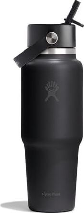 Hydro Flask Wide Flex Straw Travel Bottle 946 ml (32 oz) - Edelstahl, auslaufsicher, passt in die meisten Becherhalter - Isoliert, 24 Std. kalt - Weithals, eisw&uuml;r