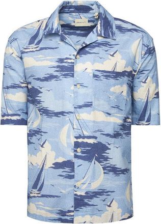 GANT Hemd 3250048 Blau Relaxed Fit