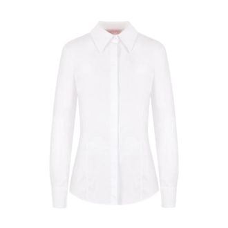 Valentino Garavani Wei&szlig;es Baumwoll-Popeline-Hemd - - Blouses & Shirts - Damen - Wei&szlig; - S