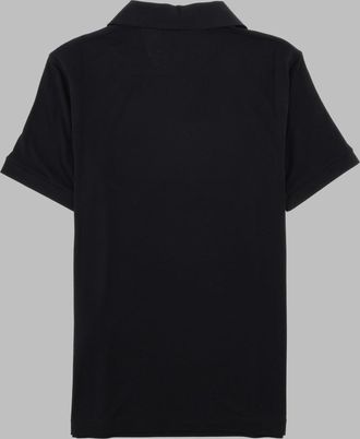 Giorgio Armani Stretch Viscose Jersey Polo Shirt - Black