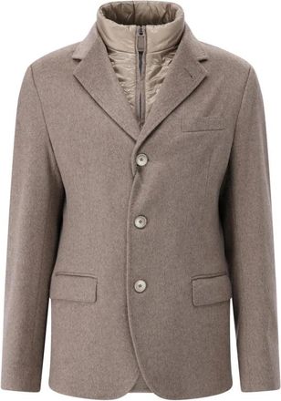 Herno Homme, Vestes, Brun, Taille: 2XL Manteau en cachemire avec des d&eacute;tails luxueux