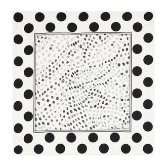 Nina Ricci Femme, Accessoires, Blanc, Taille: ONE Size Foulard en soie &agrave; pois