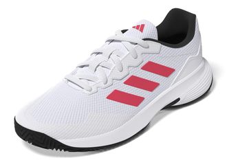 adidas Herren Gamecourt 2.0 Tennis Shoes Tennisschuhe, FTWR White/Lucid red/core Black, 39 1/3 EU