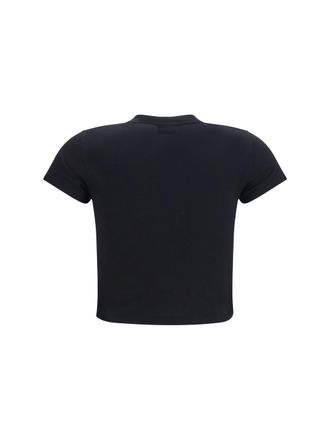 Gucci Womens Cotton Jersey T-Shirt With Devor&eacute; Detail Black Cotton; Polyester T-Shirts And Polos