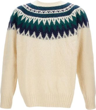 Howlin pull en maille Fair Isle à col rond - Tons neutres