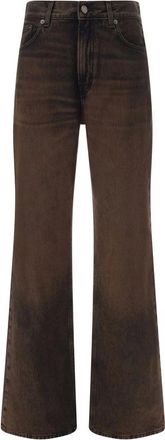 Haikure Femme, Jeans, Brun, Taille: W27 Jean large en denim