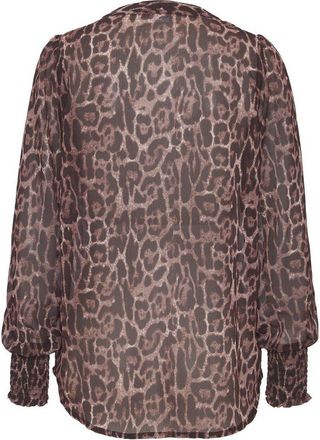 Lascana Chiffonbluse mit Leodruck und V-Ausschnitt, Damenbluse, elegant-chic