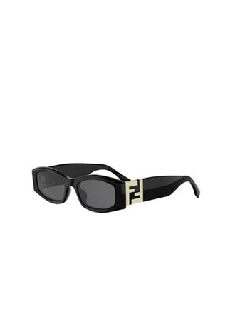 Fendi FE40204I Rectangular Acetate Sunglasses - Black
