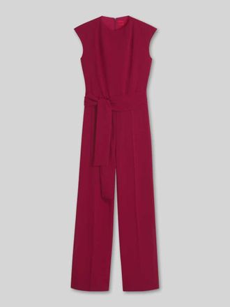 HUGO BOSS Regular Fit Jumpsuit mit Bindeg&uuml;rtel Modell Kathalia