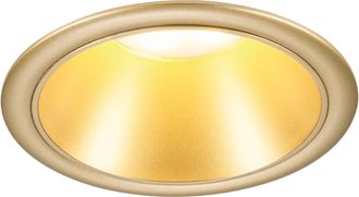 Paulmann 98200 LED Einbauleuchte Cole Coin 1er-Set IP44 rund 88mm Coin 6W 470lm 230V dimmbar 2700K Gold matt