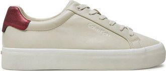 Calvin Klein Sneakers Vulc Lace Up Saff Fox W/Met Bt HW0HW02104 Beige