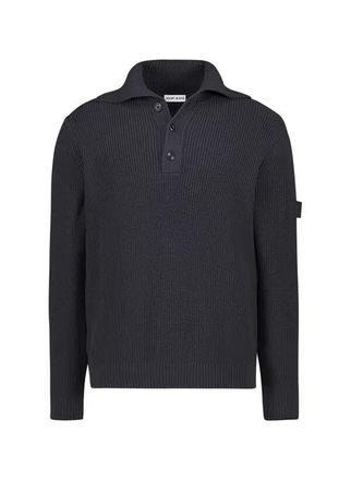 Joop Herren Pullover blau Baumwolle unifarben
