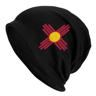 Generic Femme Homme Bonnet &Agrave; Revers Drapeau du Nouveau-Mexique Bonnet dhiver Doux Bonnets De Ski Chaud Hiver Chapeaux pour Hiver Ski Quotidien