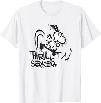 Peanuts Skateboard Snoopy Thrill Seeker Graffiti T-Shirt