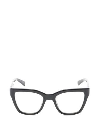 Saint Laurent lunettes de soleil à monture rectangulaire (années 2010) - Noir