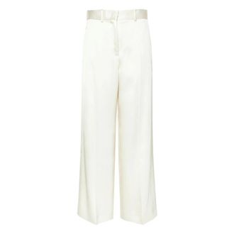 Jil Sander Twill-Hose mit hohem Bund - - Trousers - Damen - Beige - XS