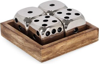BIZZOTTO DICE silver decoration 10.5X10.5