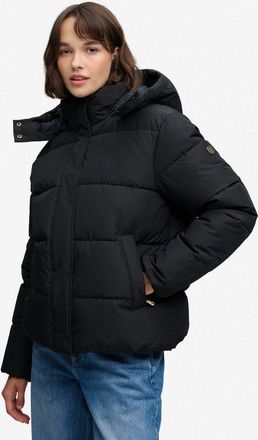 Superdry Steppjacke PREMIUM HOOD PUFFER JKT Kunstfaser, relaxed fit