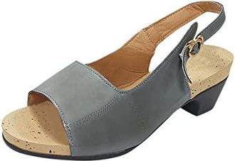Generic Chaussures d&eacute;t&eacute; confortables ferm&eacute;es pour femme - Talon bloc antid&eacute;rapant - Sangle &agrave; boucle - Chaussures de loisirs l&eacute;g&egrave;res - Chaussures de plage &eacute;l&eacute;g