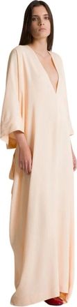 Alberta Ferretti Femme, Robes, Rose, Taille: 36 FR Long caftan avec col en V profond