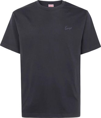Kenzo Homme, Tops, Noir, Taille: M T-shirt Classique Signature Gots