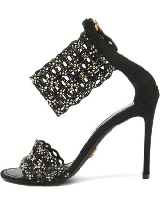 Louis Vuitton sandales à ornements en cristal - Noir