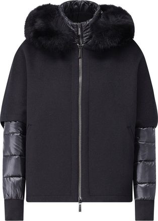 Moorer Steppjacke Pegaso mit Cape und Pelz-Besatz