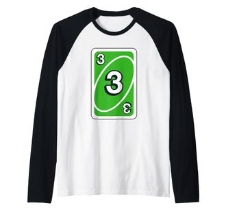 Uno Halloween Green 3 Karte Raglan