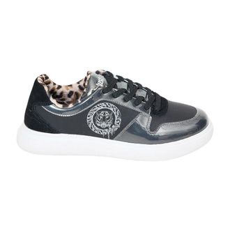 Just Cavalli Logo Sneakers mit Leopardenmuster Innen - - Shoes - Damen - Schwarzk - 39 EU