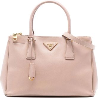 Prada Hobo Bags - Medium Saffiano Lux Galleria Double Zip Satchel - Gr. unisize - in Braun - f&uuml;r Damen