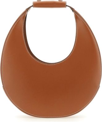 Staud Womens Handbag Moon Brown Leather Cow Handbags Hand Bags