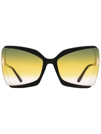 Tom Ford Eyewear Gia Sonnenbrille mit Oversized-Gestell - Schwarz