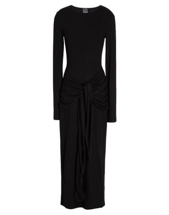 8 by YOOX VISCOSE DRAPED FRONT MAXI DRESS