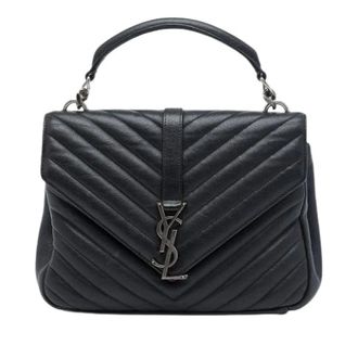 Saint Laurent Pre-owned College Satchel - Femme - Pre-owned - Noir - Taille: ONE Size