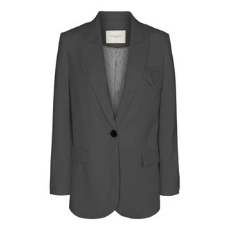 Copenhagen Muse Grauer Melange Blazer mit Taschen - - Jackets - Damen - Grau - L