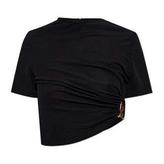 CHRISTOPHER ESBER Femme, Tops, Noir, Taille: 34 FR Bezel Quartz Ruched T-shirt