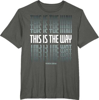 Star Wars Mandalorian Stacked This Is The Way Grey & White T-Shirt
