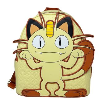 Loungefly Pokemon Meowth Cosplay Damen Schultertasche mit Doppelriemen, gelb, Medium