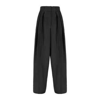 Niccol&ograve; Pasqualetti Np08P003 Wmme Weite Hosen - - Trousers - Damen - Schwarzk - M