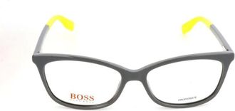 HUGO BOSS Femme, Accessoires, Gris, Taille: ONE Size Lunettes de vue oeil-de-chat avec accents contrast&eacute;s subtils