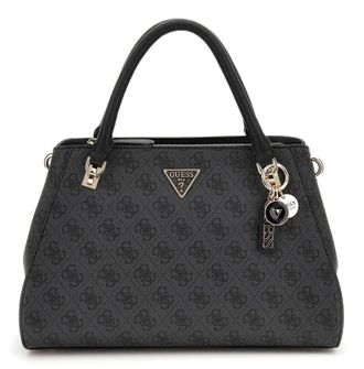 Guess Noelle II Luxury Satchel Coal Logo