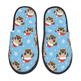 Generic Chaud Pantoufles Femmes Chien de vache de No&euml;l Flocon de neige Maison Pantoufles L&eacute;g&egrave;re Chaussons Homme pour Homme Maison Ext&eacute;rieur M