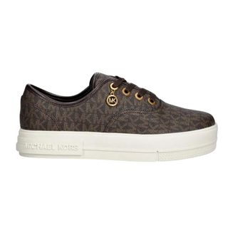 Michael Kors Femme, Chaussures, Brun, Taille: 41 EU Lindsey Signature Logo Lace-Up Baskets