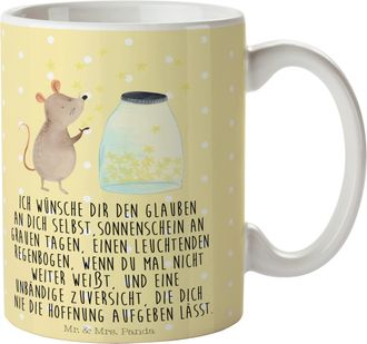 Mr. & Mrs. Panda Kaffeetasse Maus Sterne - Geschenk, Pott, Kindergeburtstag, kaffeebecher bedruckt, Keramiktasse, Lustige Sprüche, Schwangerschaft, Geburt, Bedruckte T